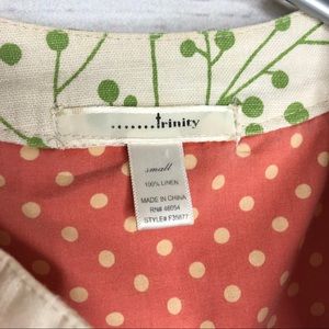 Trinity | Jackets & Coats | Trinity Linen Bird Print 34 Sleeve Blazer ...